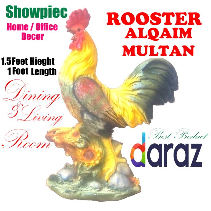 Giant Fancy Aseel Rooster (Desi Murga) Model in Multicolor (18 x 12 ...