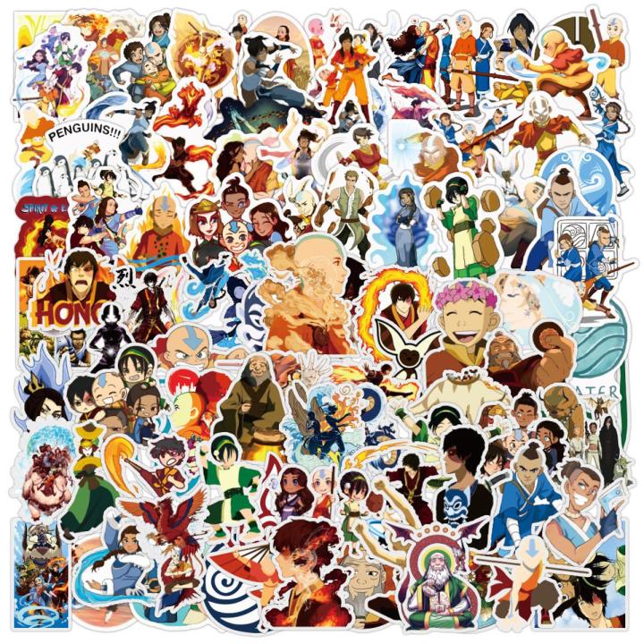 100pcs Avatar The Last Airbender Stickers Anime Cartoon Sticker Funny ...