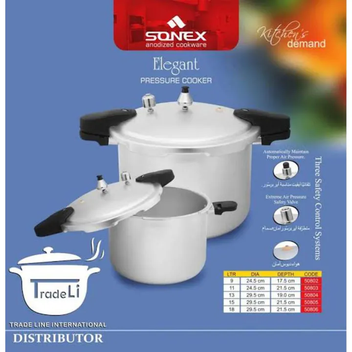Sonex Elegant Pressure Cooker - 5L, 7L, 9L, 11L | High-Quality Pressure ...