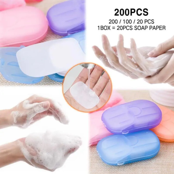 Portable Travel Paper Soap Sheets – Mini Disposable Hand Washing Soap ...