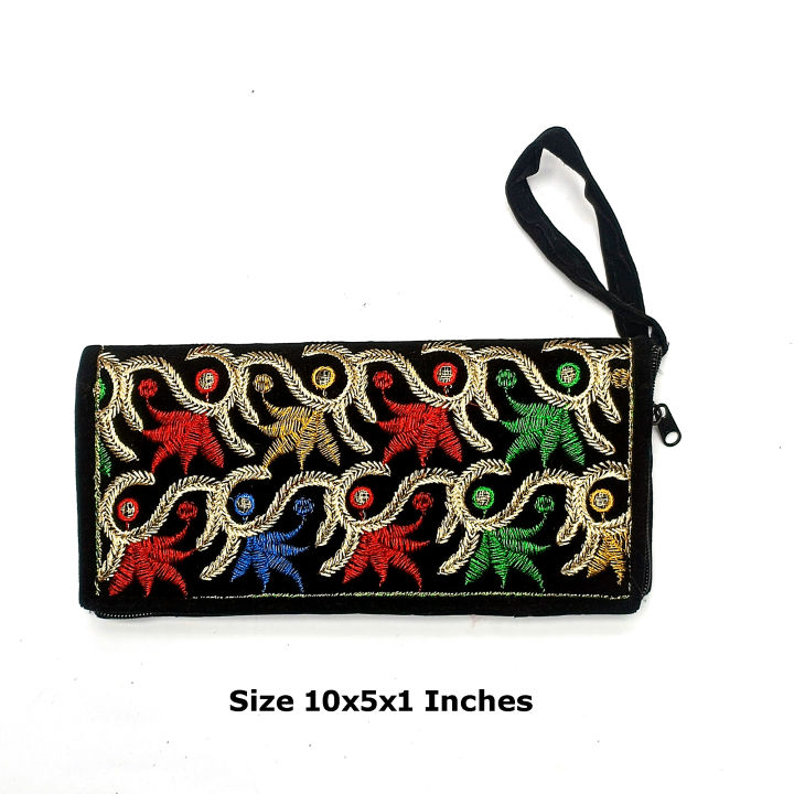 Sindhi Embroidery Traditional Clutch Purse Bag Size 10x5x1 inches for ...