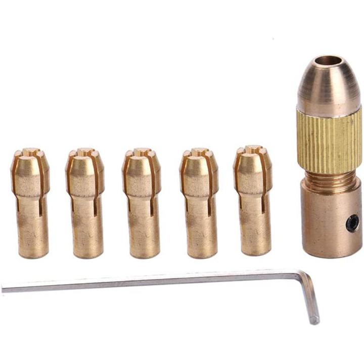 7Pcs Electric Drill Bit Collet Micro Twist Drill Chuck Set 0.5-3 mm 7 ...