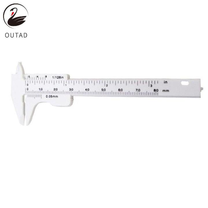0-80mm Double Scale Plastic Vernier Caliper Mini Ruler Measurement Tool ...