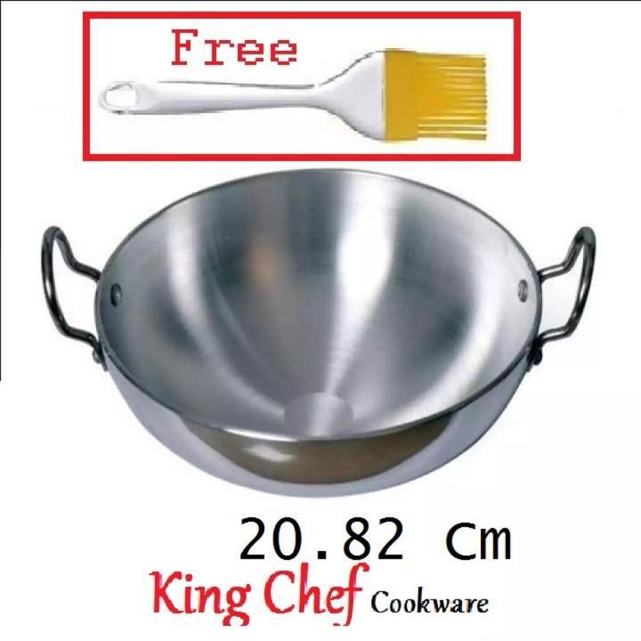 Silver Steel Karahi Set KARAHI/WOK METALFINISH Metal Polish With FREE ...
