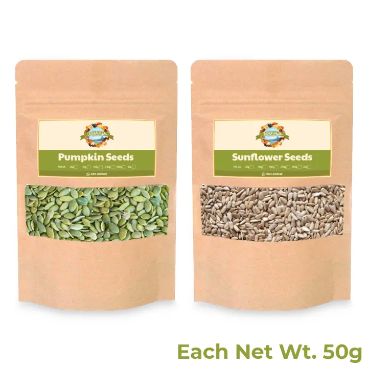 Pack of 2 Seeds Without Shell / Pumpkin Seeds / Sunflower Seeds - 50g ...