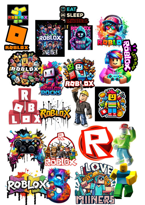 Roblox Pack of 23 Gaming Sticker Decals Laptop & Mobile Back Cover ...