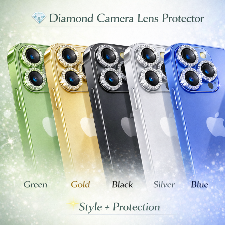 iPhone 12 Pro Max Diamond Camera Lens Protector, 9H Tempered Glass ...