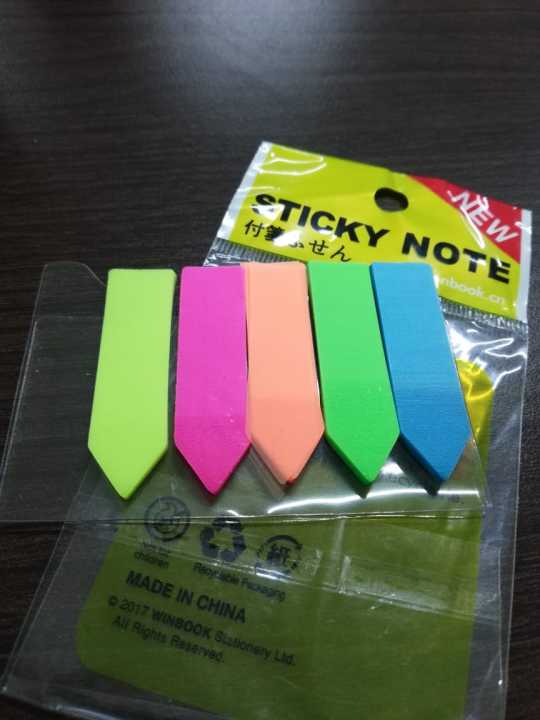 Imported Sticky Flag Notes BookMark 5 multiple colors 1 Packet | Daraz.pk