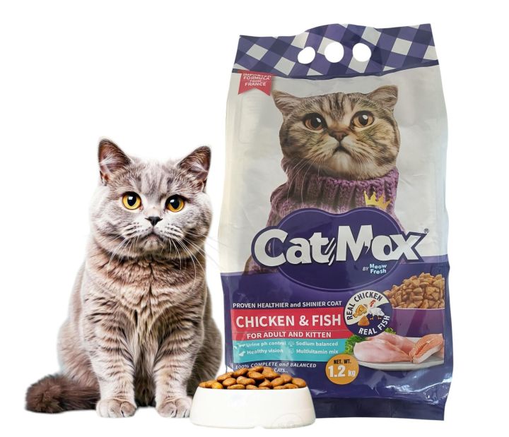 Cat Max by Meow Fresh Dry Cat Food 1.2 Kg Chicken and Fish Flavor Cats ...