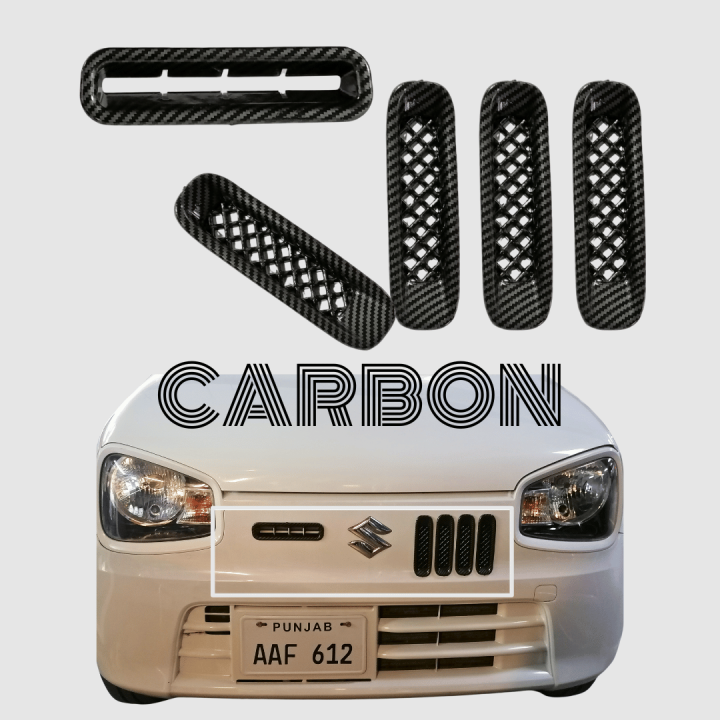 Suzuki Alto Front Carbon Grill 5pcs Set Tape Fitting | Daraz.pk