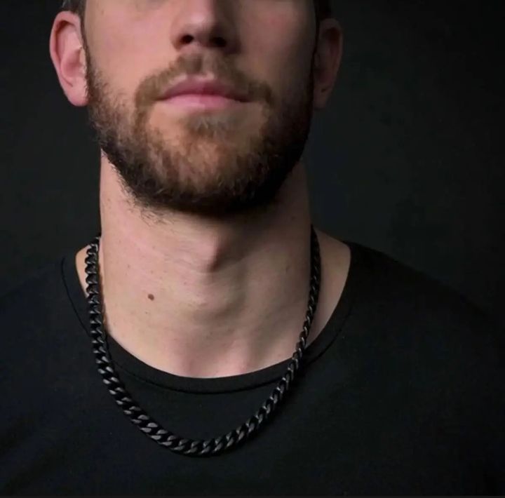 Black Chain 9MM New Arrival Black Big Steel Chain For Men & Woman ...