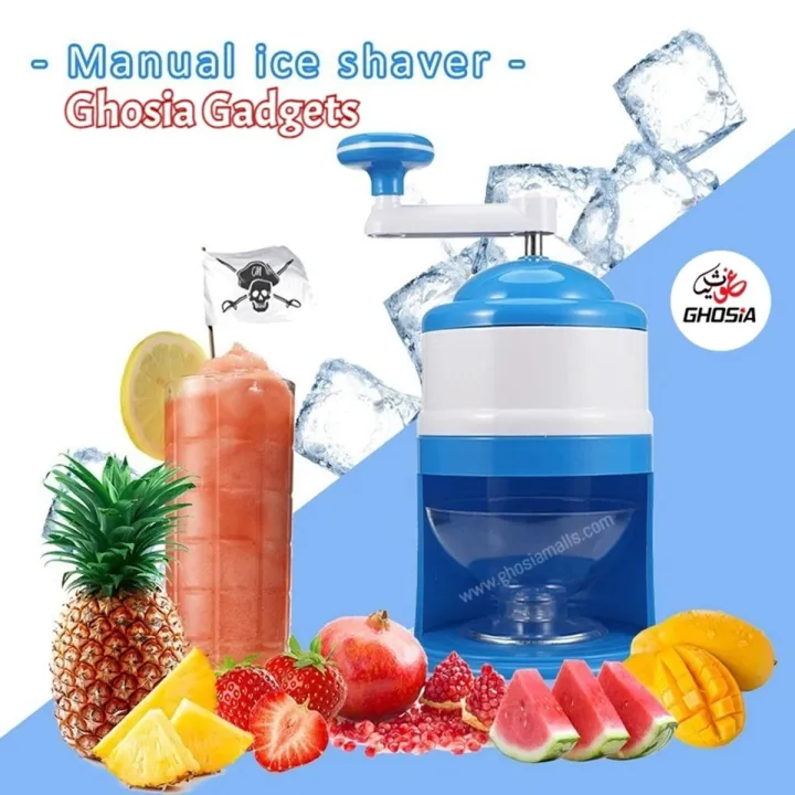1pc Ice Shaver Blue Manual Ice Shaver Portable Slush Machine | Manual ...