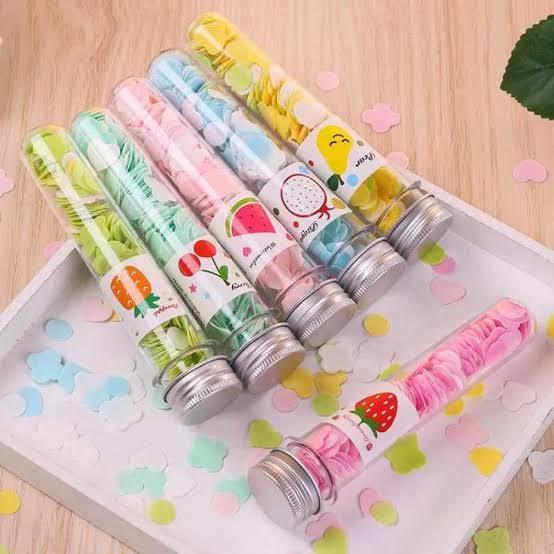 Travel Soft Paper Soap Flower Design Tube Shape Bottle Steel Cap High ...
