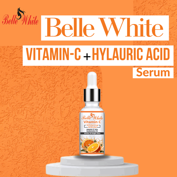 Belle White Vitamin C Serum with Hyaluronic Acid | Brightening, Glow ...
