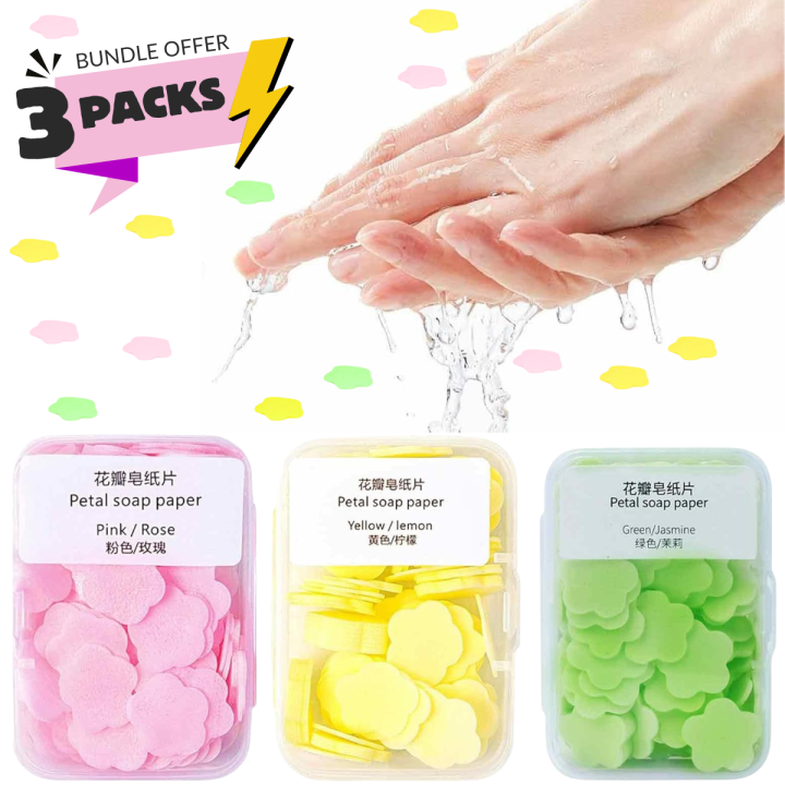 Disposable Paper Soap Box – Portable Mini Flower Soap Flakes for Hand ...
