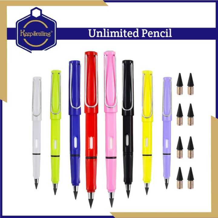 Keep Smiling New Unlimited Technology Eternal Writing Pencil Inkless ...
