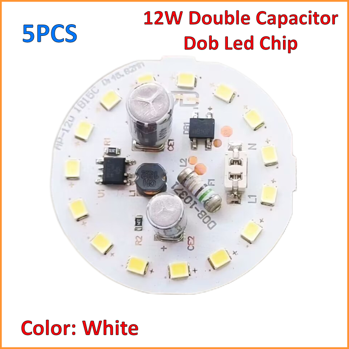5PCS 12W LED Bulb Lamp Capacitor Chip White DOB AC 220V | Daraz.pk