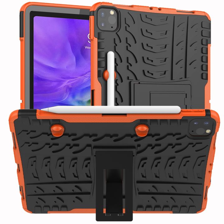 (New) For iPad Pro 11 Tire Texture Shockproof TPU+PC Protective Tablet ...