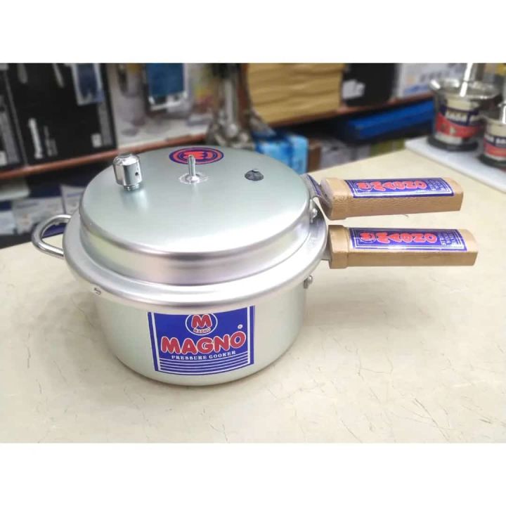 Pressure Cooker with Wood Handle / Wide Pressure Cooker with Flat Base ...