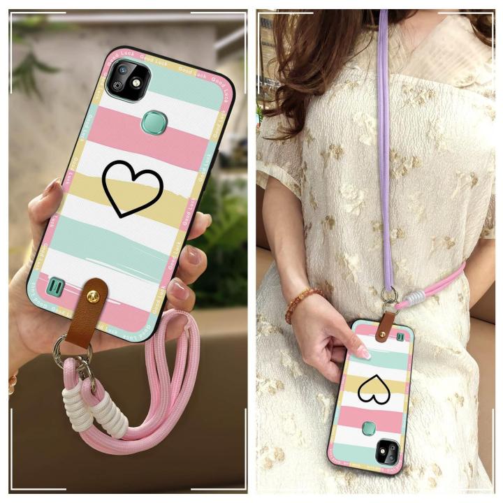 Shockproof Necklace Phone Case For infinix X612/Smart HD 2021 Silicone ...