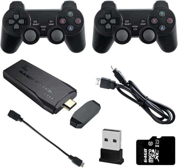Video Game Stick Lite 4K Console 64G Built-in 20000 Games Retro ...