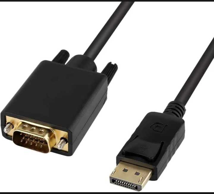 DP to VGA 1.8m Convertor Cable Display Port DP Male to VGA Male Cord DP ...