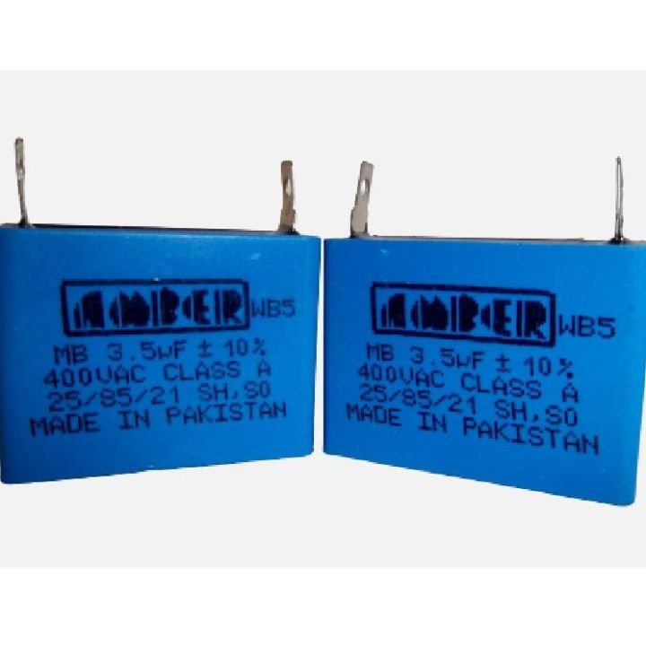 AMBER Capacitor 3.5 UF For Ceiling Fans and Motors (Pack of 2) | Daraz.pk