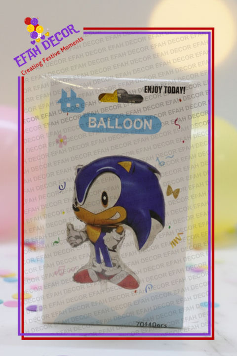Sonic Theme Foil Balloon – Pack of 1 | Kids Birthday Party Decoration ...