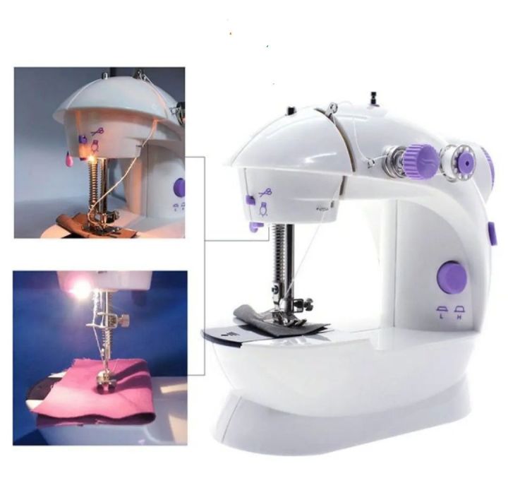 Portable Mini Sewing Machine With Double Thread pedal control mini ...