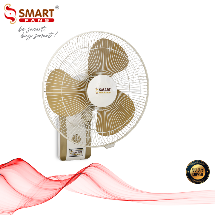Smart Fans 18" Premium 3-Blade Wall Bracket Fan Plastic Base Metal ...