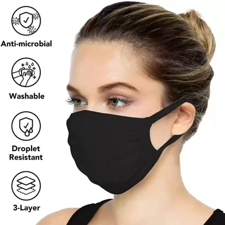 Face Mask Washable Reusable Cotton Silk 3D Design Multi Layer For ...