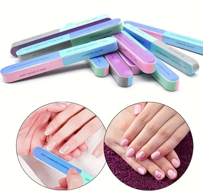 7 Sided Nail File and Buffer Set 1-Piece 7-Step Nail Buffer & File –7 ...
