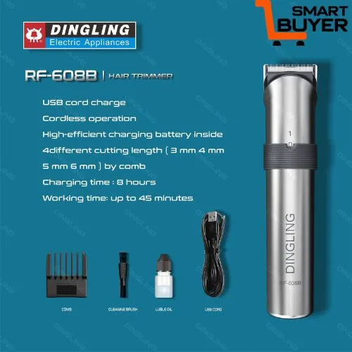 Original Dingling RF 608 B rechargeable with charging base Men's grooming hair and beard shaving ...