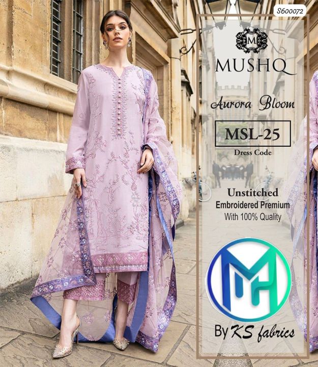 Original MUSHQ Luxury Silk Suit | Full Emb Adda & Stone Work 🌸 | Emb ...