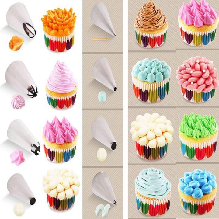 Cakeware 24 Piece Cake Decorating Set Frosting Icing Piping Bag Tips ...