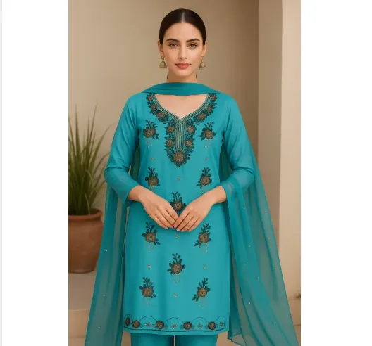 3 Piece Embroidered Cotton Suit for Women – Unstitched Pakistani Ladies ...