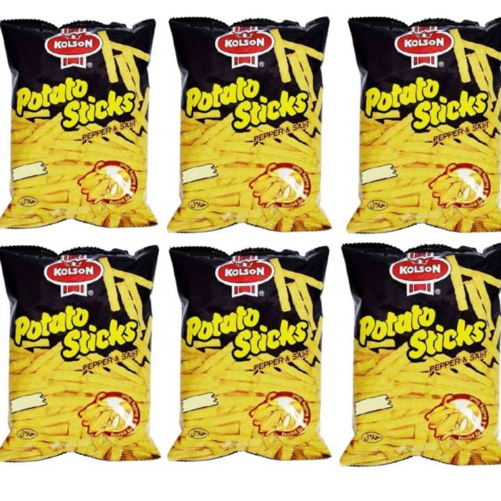 Kolson Potato Sticks in Pepper and salt flavour. 12 pcs. | Daraz.pk