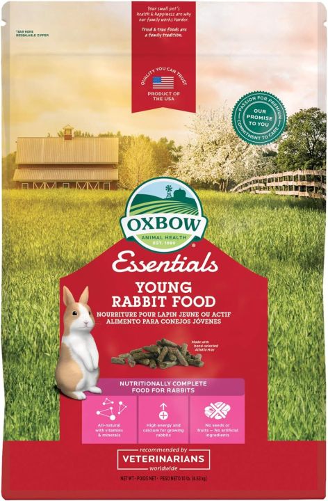 Oxbow Essentials Young Rabbit Food - All Natural Rabbit Food- High ...