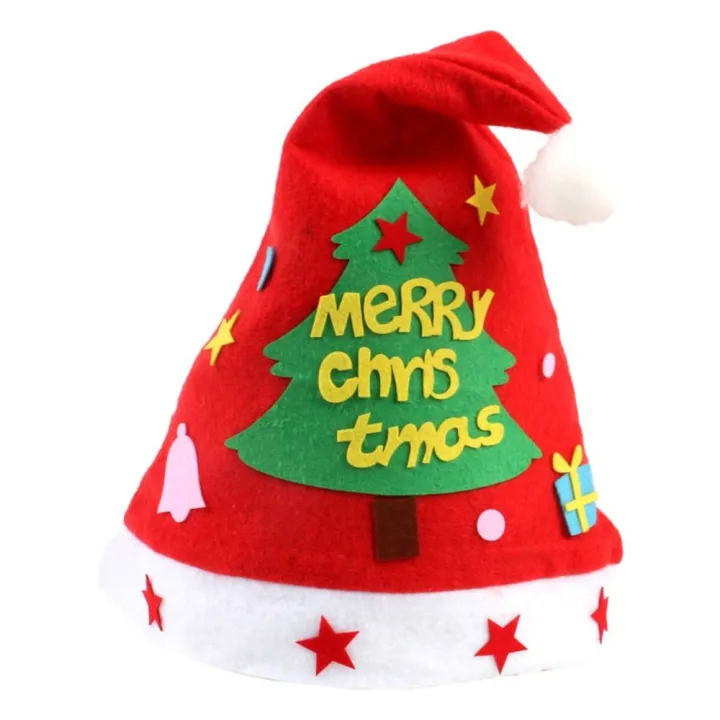 Montessori Non-woven Fabric Handmade Santa Hat Santa Claus Kriss ...