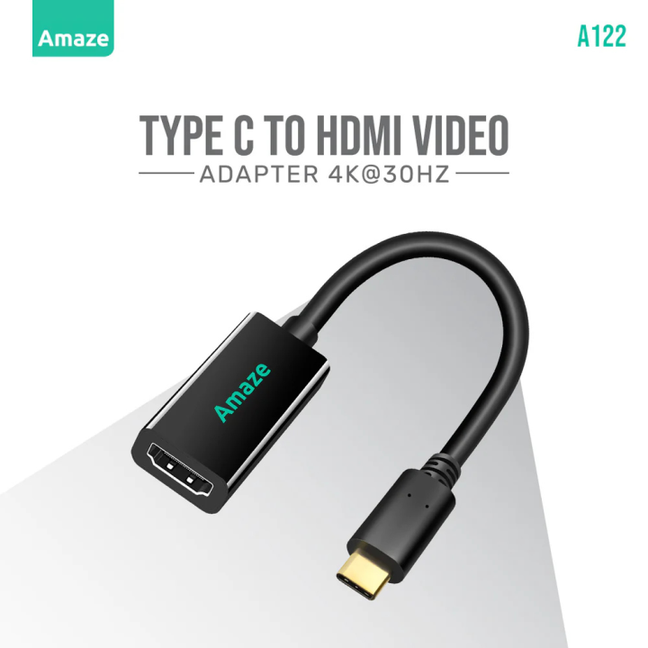 AMAZE A122 TYPE C TO HDMI VIDEO ADAPTER 4K@30HZ | Daraz.pk