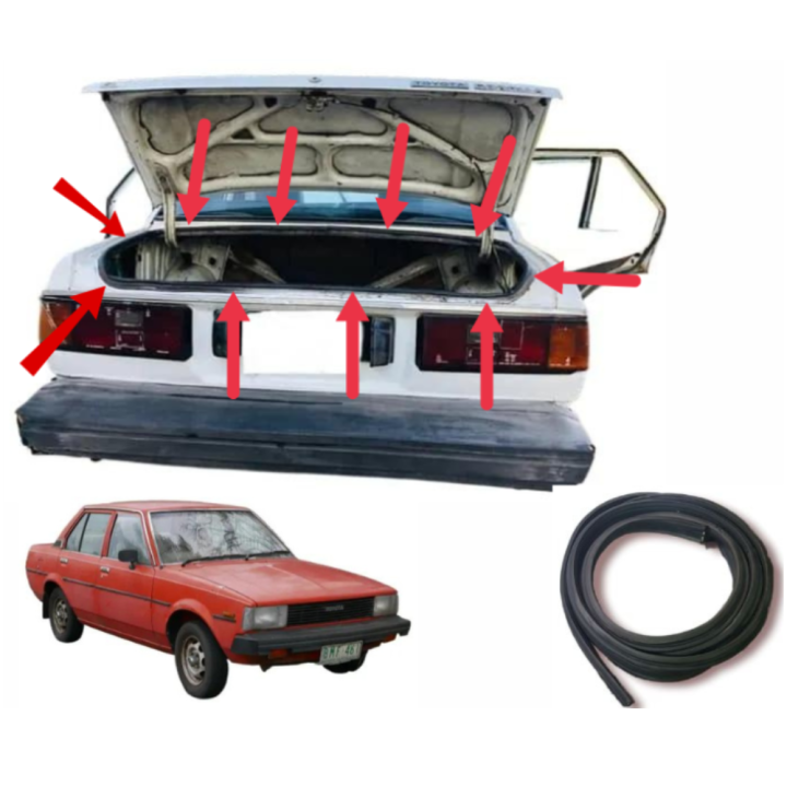 Corolla 82 KE-70 Diggi Rubber ( 1 ) Piece / Trunk Rubber Black Color ...