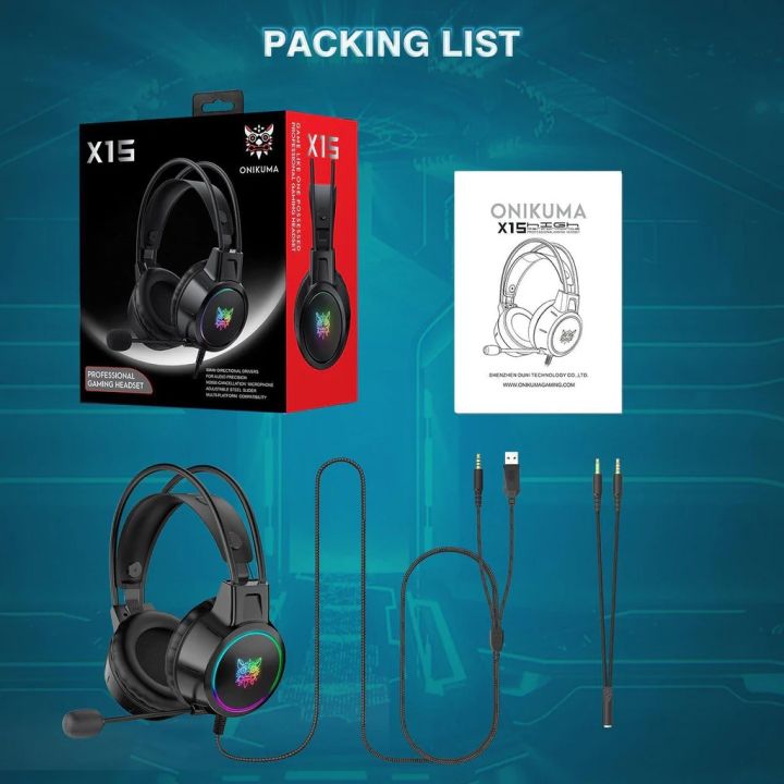 Onikuma X15 Pro RGB Durable Stereo Gaming Headset | Daraz.pk