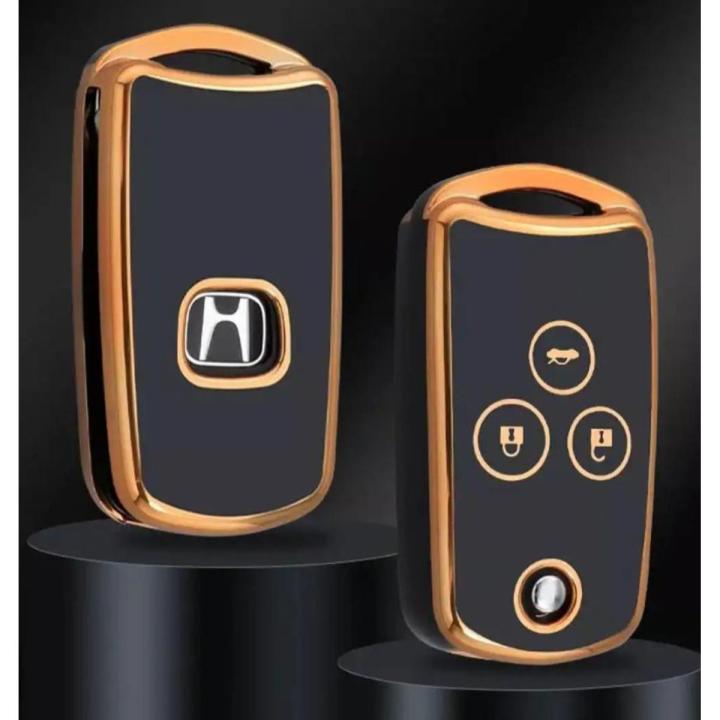 Tpu Remote Cover For New Honda Civic Rebirth Glossy Shine Black Gold ...