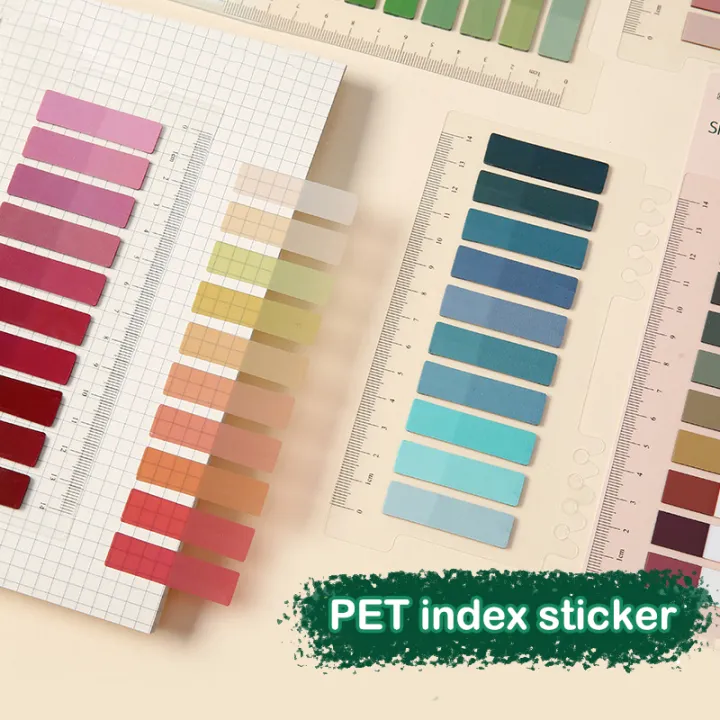 200Sheets Transparent Index Tabs PET Sticky Note Page Marker Planner ...