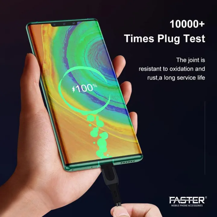 FASTER SL5 Fast Charging 3A Cable with LED Indicator Light apna e bazar ...