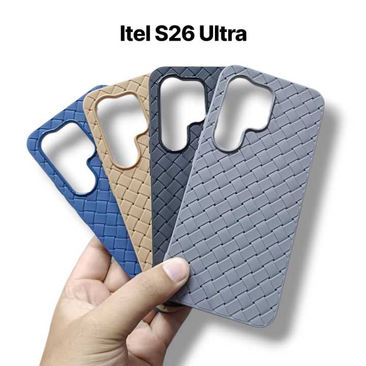 Itel S26 Ultra 4G Back Cover Premium Soft Matt Woven Design Protection ...