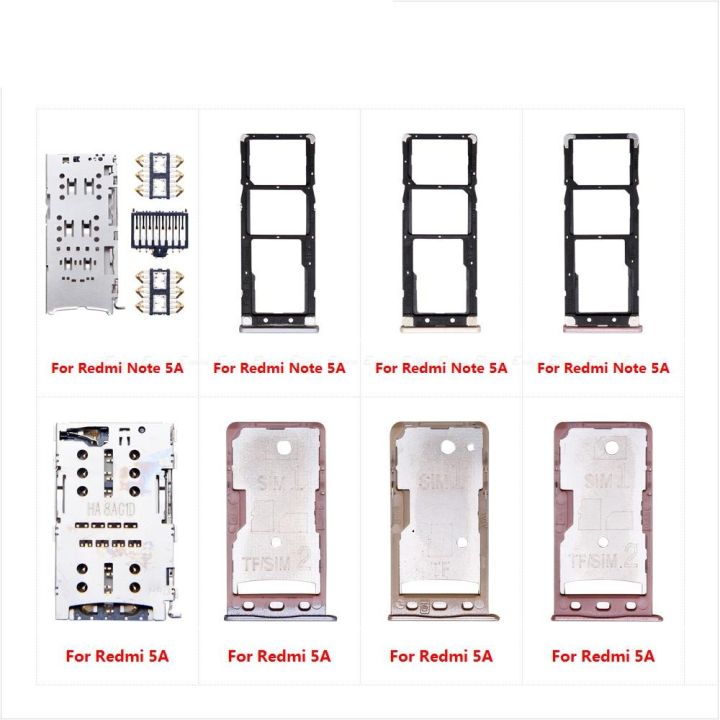 Sim Card Tray Socket Slot Reader Adapter Parts for XiaoMi Redmi 5A Note ...