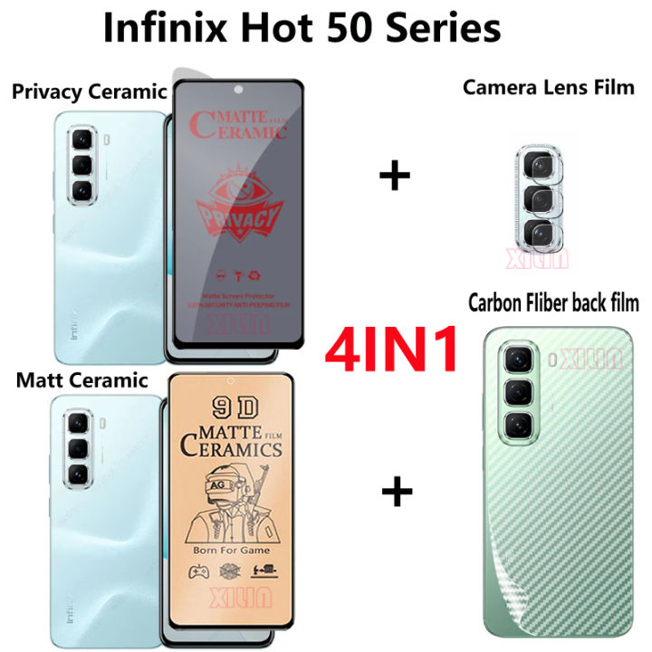 For Infinix Hot 50i Hot 50 Pro hot 50 Full Screen Soft Matte Anti-SPY ...