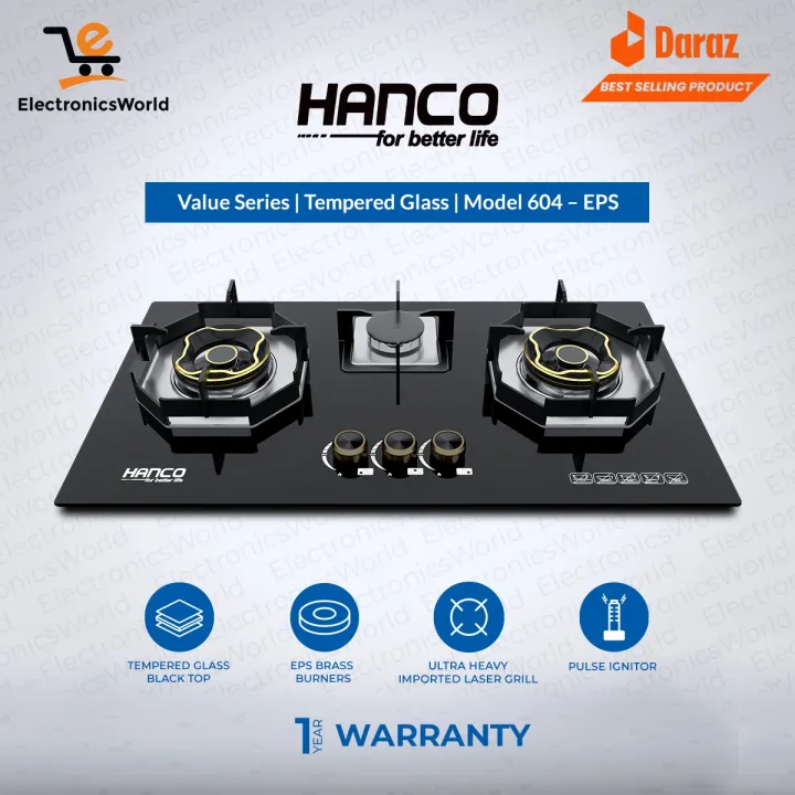 HANCO Hob | Model HV 604 EPS | Auto Ignition HOB | Compatible with both ...