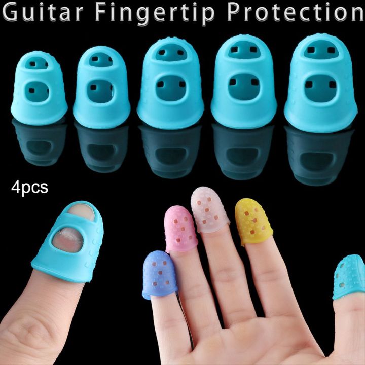 4pcs/set High Quality Non-slip Silicone Guitar Fingertip Protection ...
